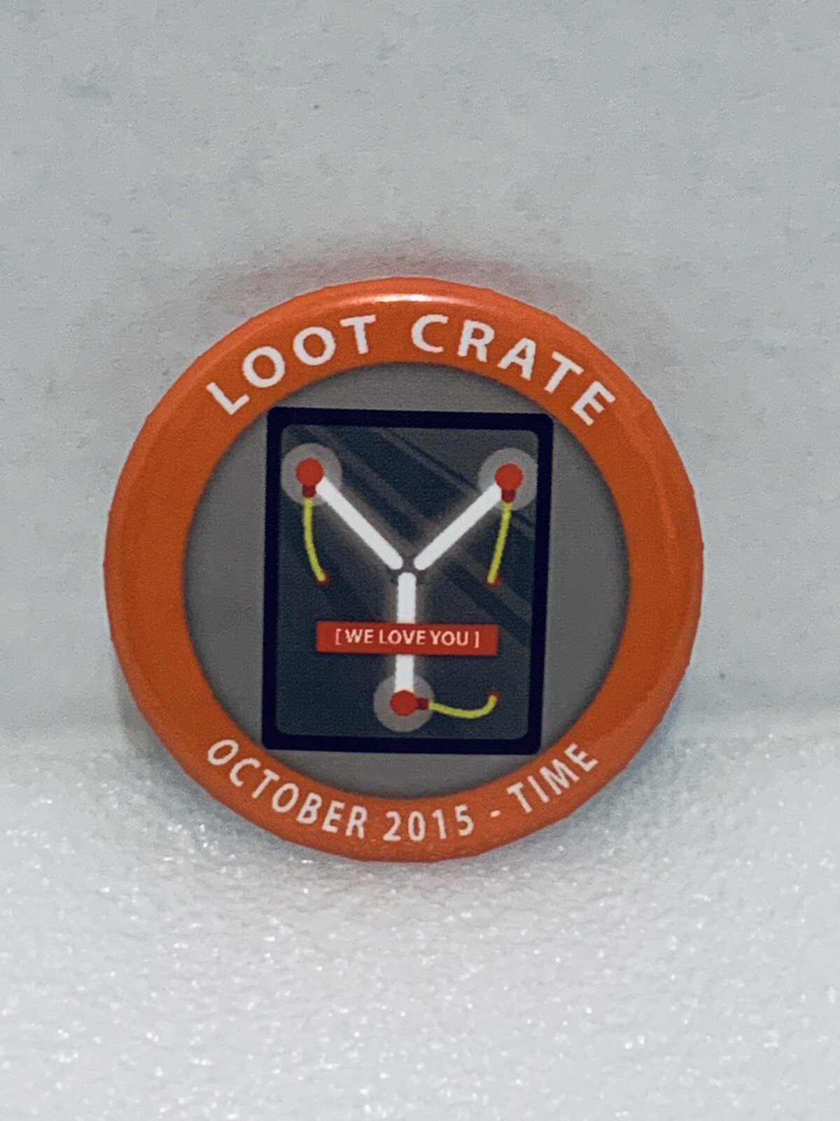Loot Crate Pin Button October 2015 - Time Back To The Future FLUX ...