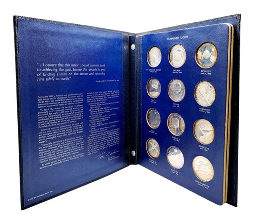 24 Piece America In Space First Edition Sterling Silver Proof Coin Set ...