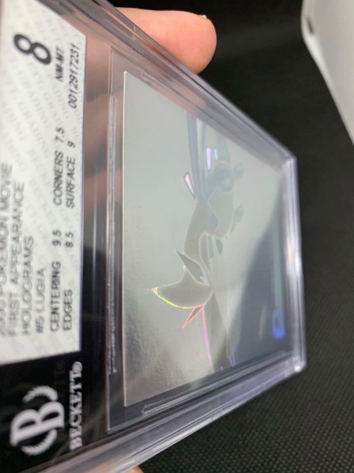 Pokemon Topps Lugia Movie 2000 First Appearance Foil #1 BGS 8 SURFACE 9 ...