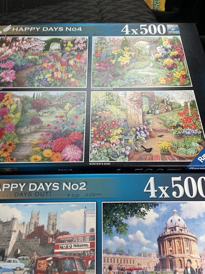 Ravensburger Happy Days 12 X 500 Piece Jigsaw Puzzles Bundle ex Con ...