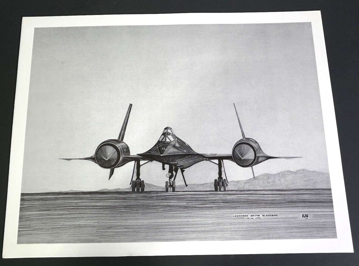 Blackbird Jet Drawings SR 71 Blackbird, Blueprint Poster, Aircraft