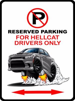 2016-20 Charger SRT Hellcat WILD RIDES Car-toon Parking Sign NEW FREE ...