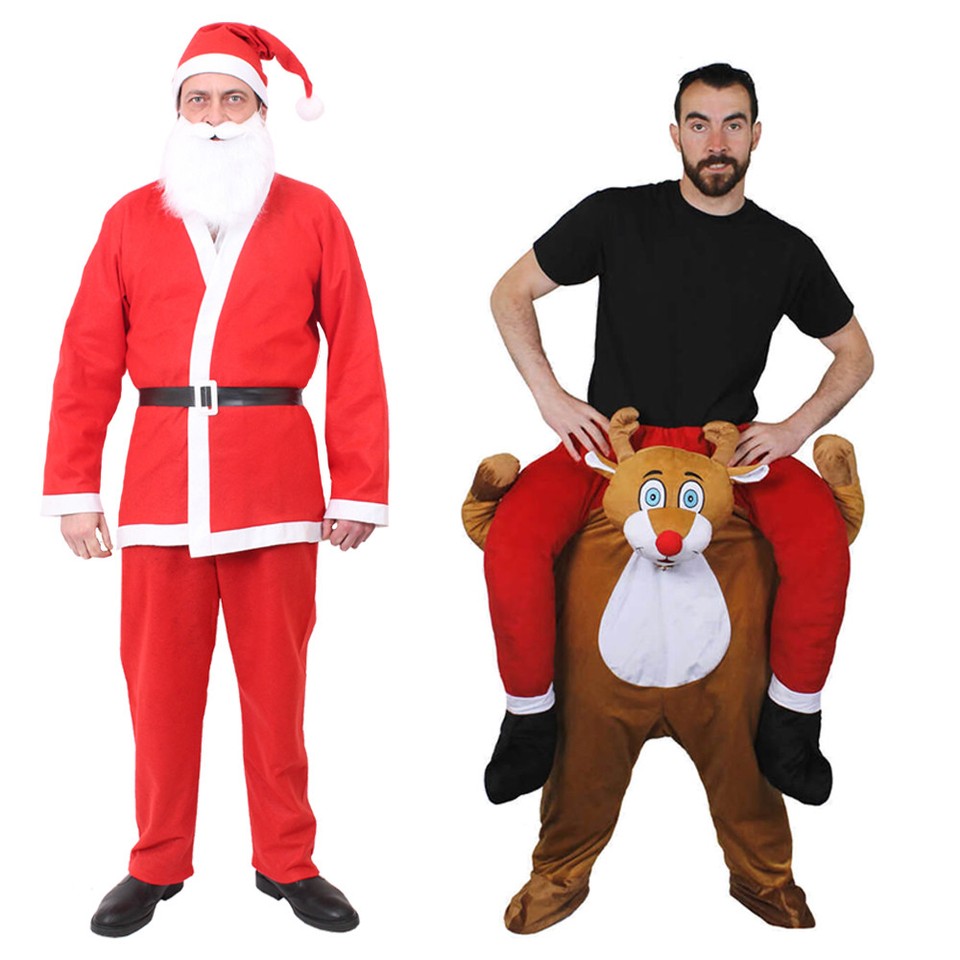 ADULTS SANTA CLAUS PICK ME UP COSTUME FATHER CHRISTMAS XMAS FANCY DRESS ...