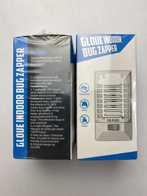 Gloue Indoor Bug Zapper Plug In (Mosquitoes-Gnats-Midges) New - 2 Pack ...
