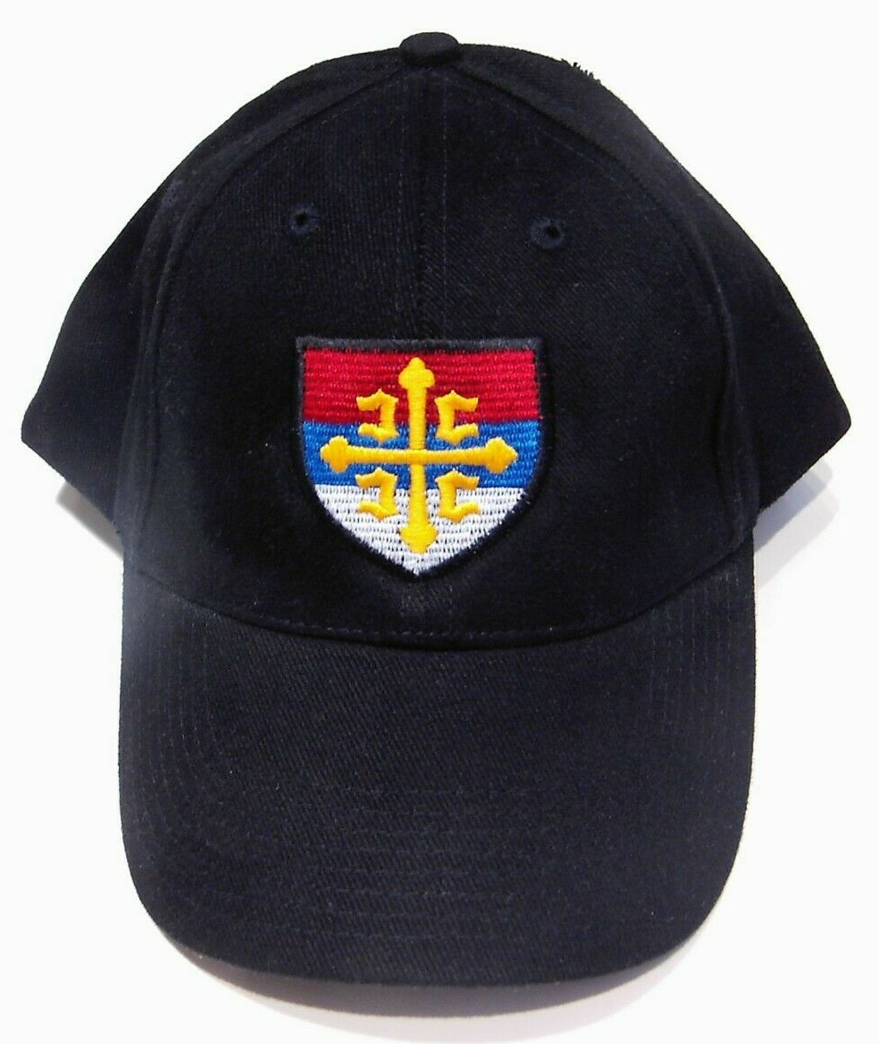 Serbia Serbian 4C's Black Embroidered Flag Cotton Baseball Style Cap ...