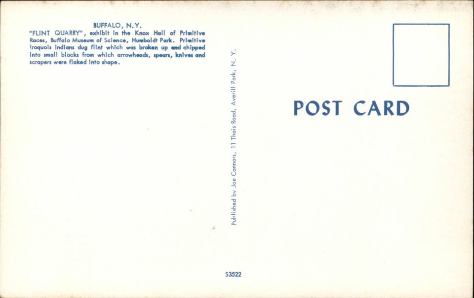 Buffalo New York Museum Flint Quarry exhibit Iroquois Indians vintage ...