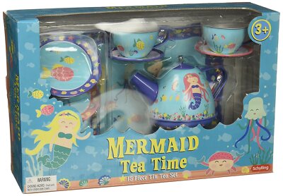Schylling Mermaid Tin Tea Set 34028 | eBay