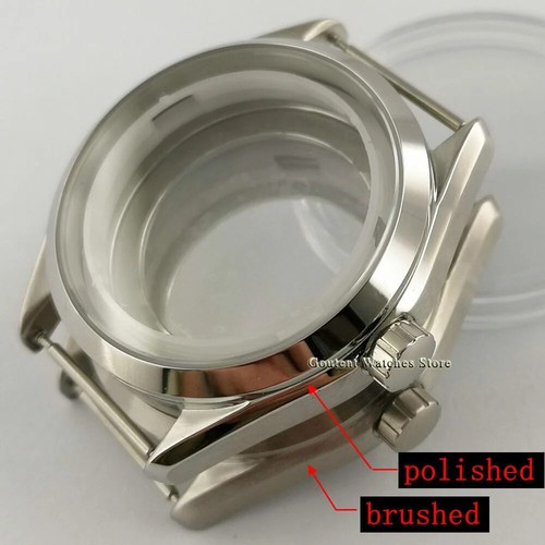 41mm Silver Polished/Brushed Watch Case Suitable for Miyota 8205/8215 ...