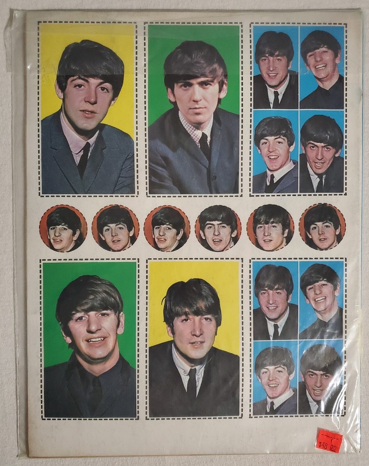 "BEATLE FUN KIT" 1964 Beatles Magazine w Biggest Color Pin Up ~ Lennon ...