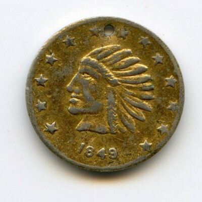 Crude 1849 California Gold Token, Gold Rush, Scarce | eBay
