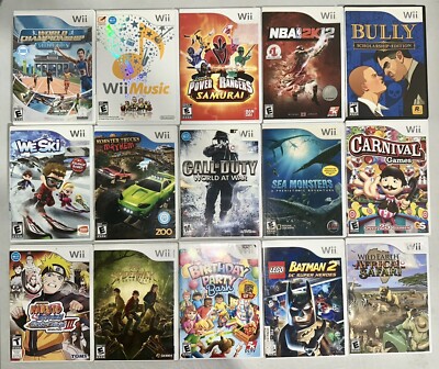 Lot Of 15 Used Nintendo Wii Games Deal Untested All Titles On Case ...
