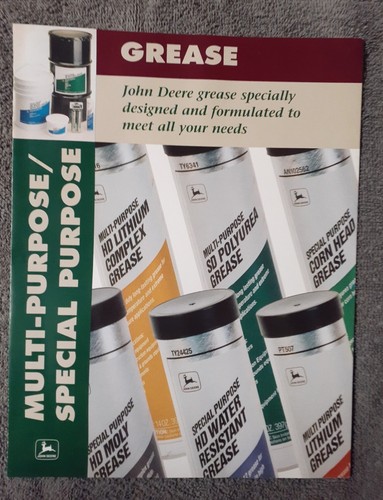 John Deere Multi-Purpose Special Purpose Grease Brochure | eBay
