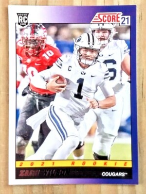 2021 PANINI SCORE ZACK WILSON THROWBACK ROOKIE CARD#TB8 NM-MT NEW YORK ...