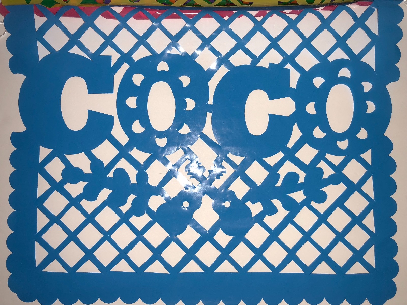 Coco Papel Picado Mexican 🇲🇽 Banner Garland 10 Panel 16 in X 13 in 10 ...