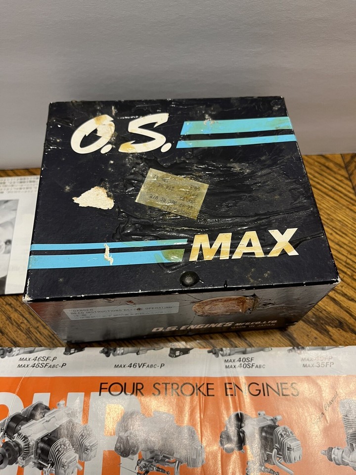 Vtg Made In Japan O.S Max LA 40 RC Airplane Engine W/ 2 Mufflers Box ...