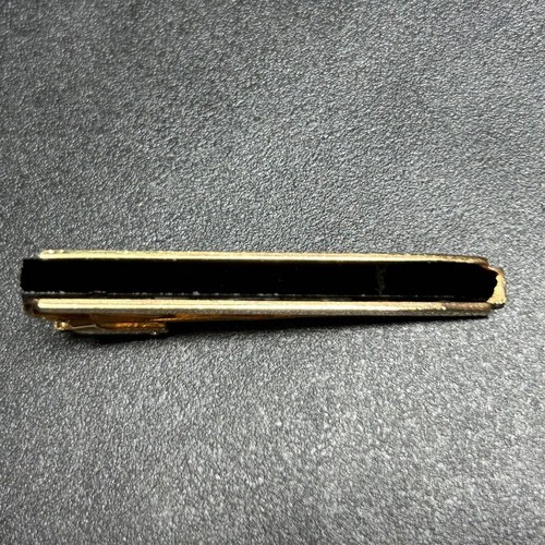 Yves Saint Laurent Black Onyx Ysl Logo Tie Pin Clasp Tack Bar Present ...