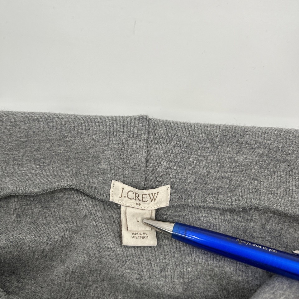 J Crew Refined Rib Off The Shoulder Top Womens Size L Gray Stretch ...