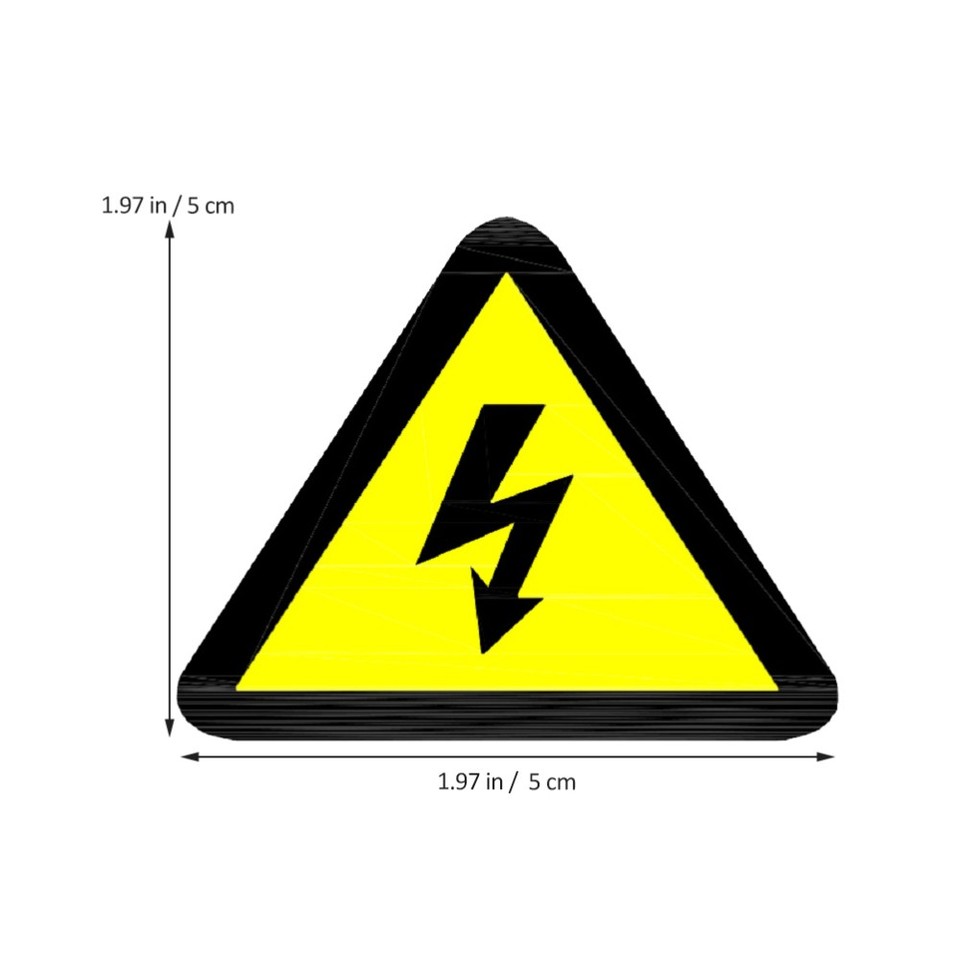 25 Pcs High Voltage Stickers Safety Electric Shock Warning Labels Small ...