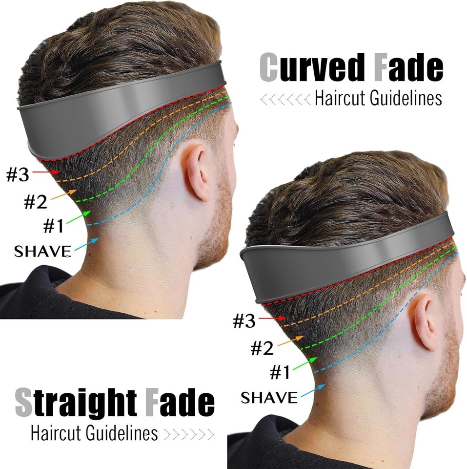 Non-Slip Hair Trimming & Neckline Guide - Adjustable for Perfect At ...