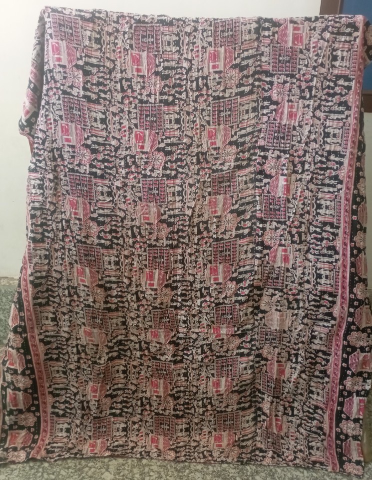 Indien Handmade Vintage Quilt Kantha Bedspread Throw Cotton Blanket ...