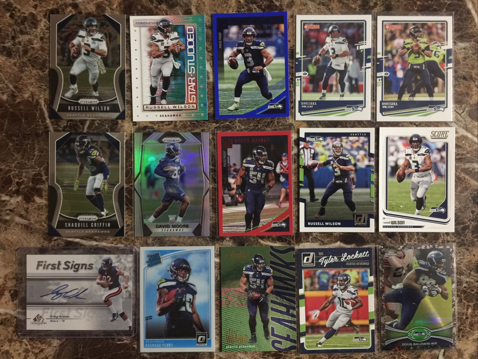 Seattle Seahawks Card Lot Press Proofs, Rookie, Foils Cards, 2007 SP ...