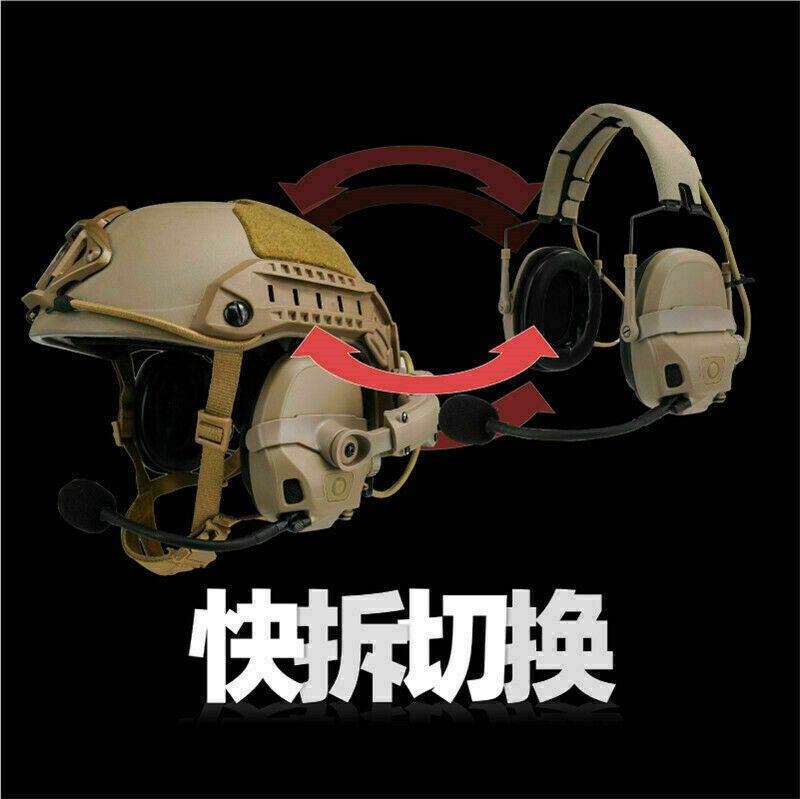IN Stock FMA FCS AMP Tactical Communication Headset Noise Reduction V20 ...