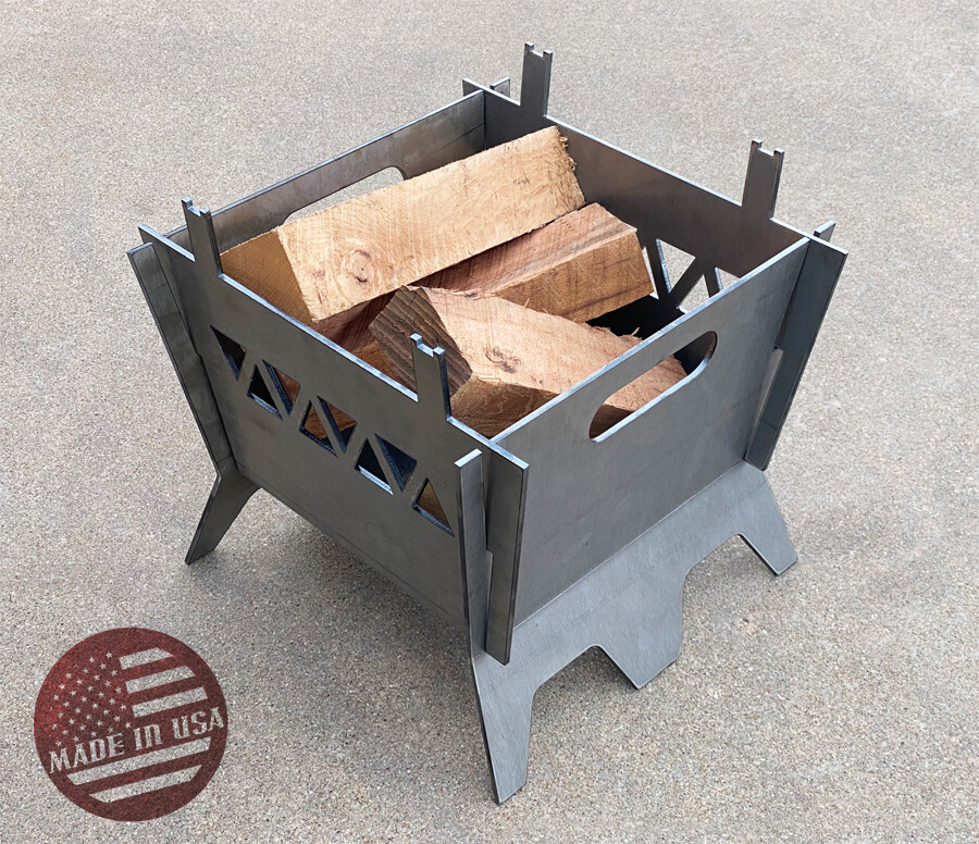 [Spring] Heavy Duty Modular Collapsible Steel 13" Portable Camping Fire ...