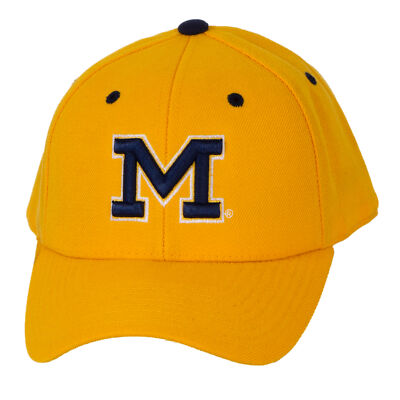 Men's Team Spirit Michigan Wolverines Hat - College Fitted Cap, Maize ...