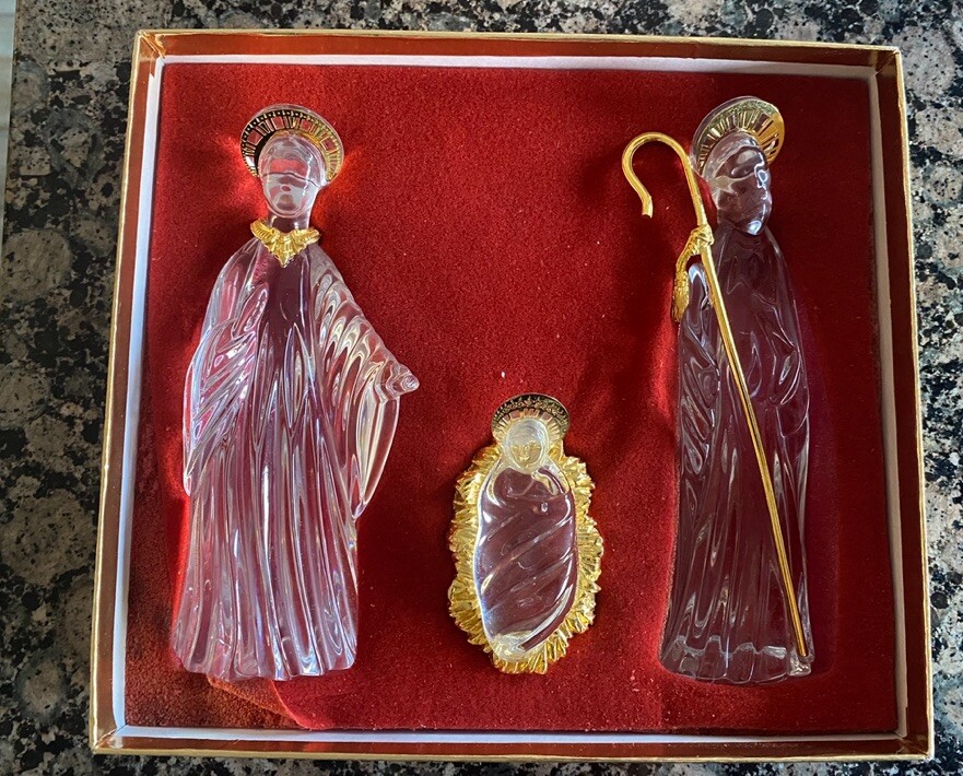 GORHAM Crystal and Gold Nativity Set | eBay