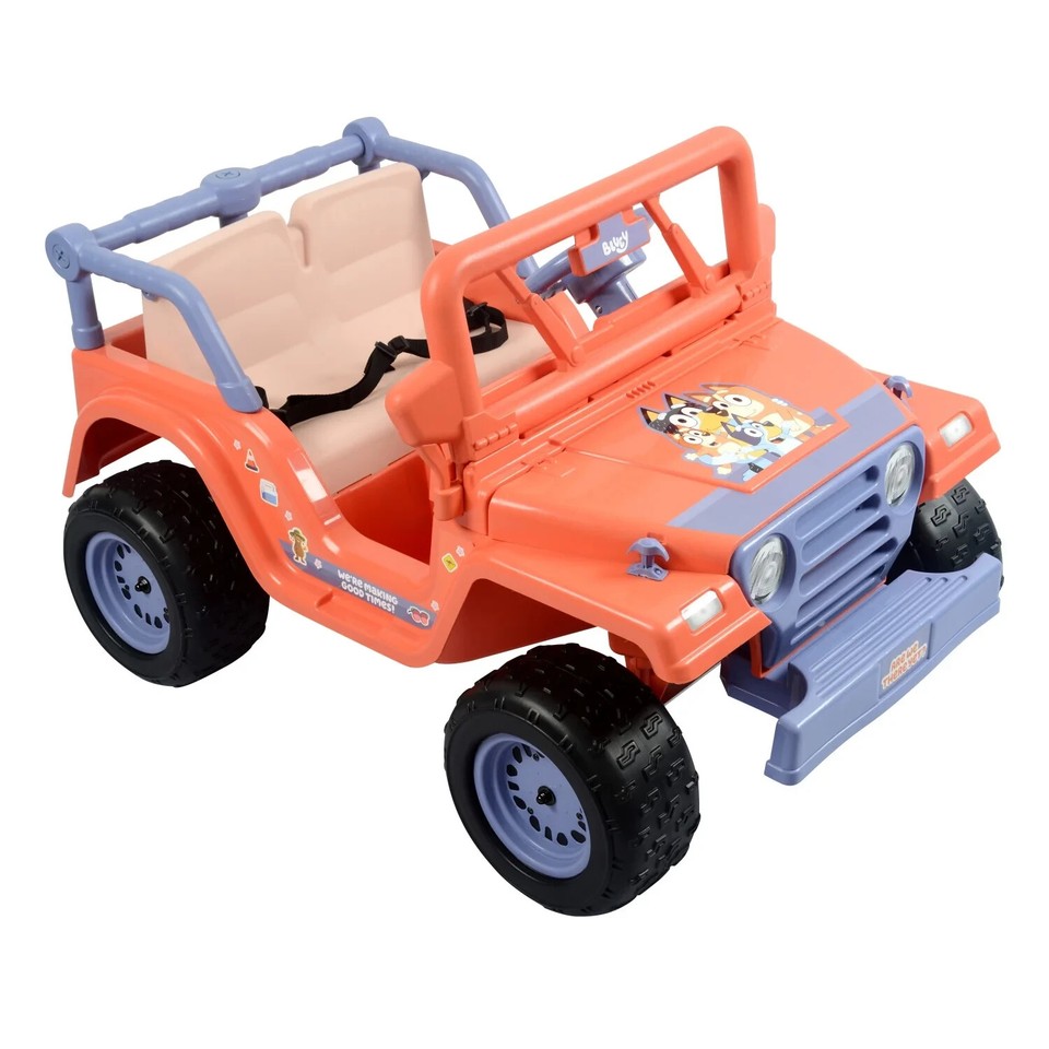 Bluey 4-Wheeler Battery-Powered 12V Ride-On Car w/ Songs from the Show ...