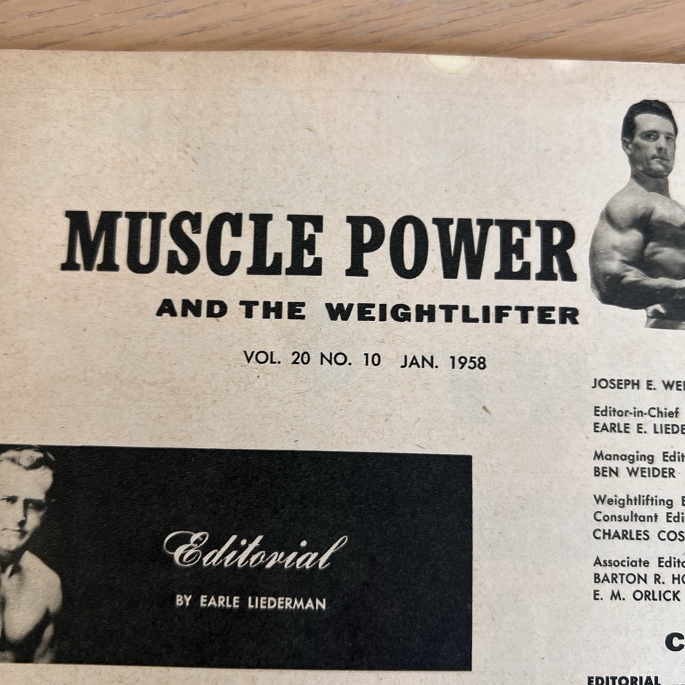 MUSCLE POWER bodybuilding muscle magazine JOE WEIDER Gay Interest 1950s ...