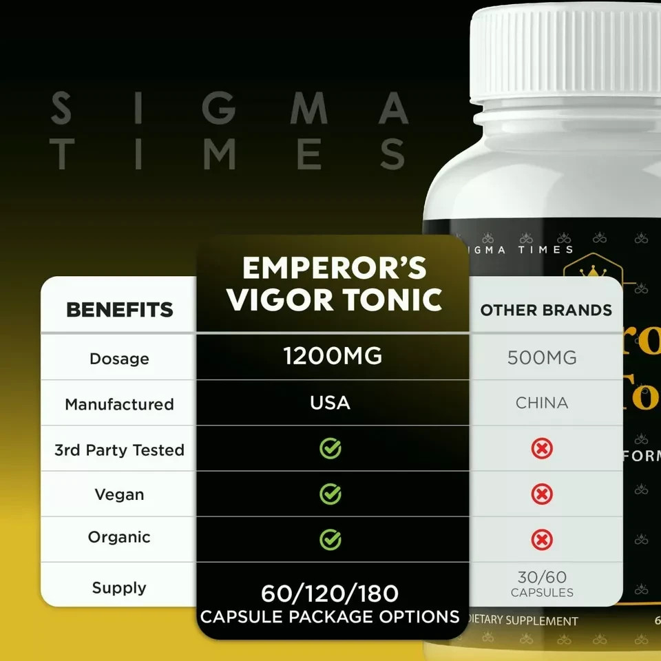Emperor's Vigor Tonic All Natural Supple to Improve Performance 60ct ...
