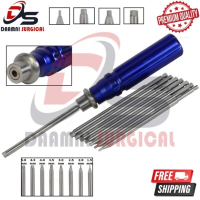 Orthopedic Bone Screwdriver Set With Quick Coupling Handle Surgical ...