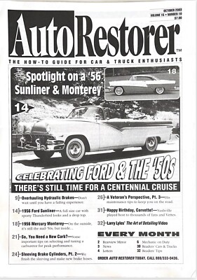 AUTO RESTORER Magazine - October 2003 Celebrating Ford & The 50's | eBay