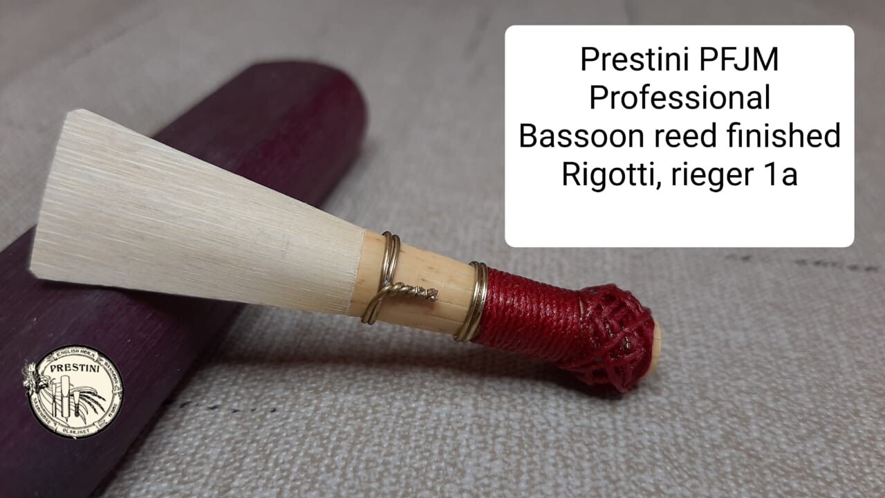 Bassoon REED BLANK PROFESSIONAL line shaped with Rieger 1A - semi-finished