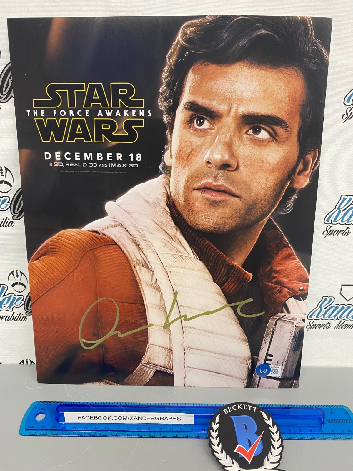 OSCAR ISAAC STAR WARS SIGNED AUTOGRAPHED 11X14 PHOTOGRAPH BECKETT BAS ...