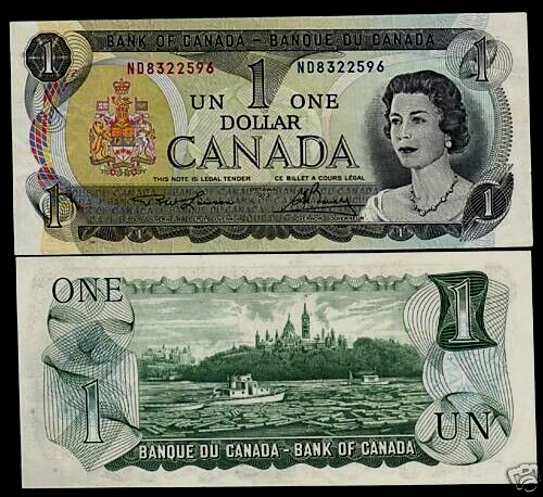 Canada 1 DOLLAR P-85 A 1973 QUEEN Elizabeth II England SHIP UNC ...