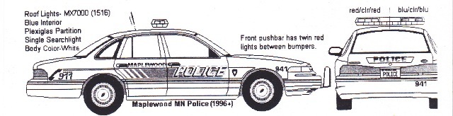 Maplewood, Mn Police 1/25th - 1/24th Scale Waterslide Police Decals | eBay