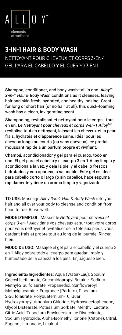 Melaleuca Alloy 3-in-1 Hair & Body Wash Knock Hustle Refreshed Hydrate ...