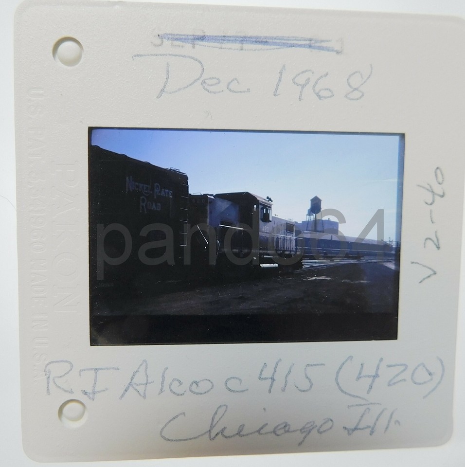 RR TRAIN Slide RI Rock Island ALCO c415 #420 Chicago IL 1968 BT7 | eBay