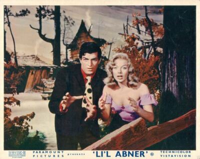Li'l Abner original lobby card Julie Newmar Peter Palmer by fence | eBay