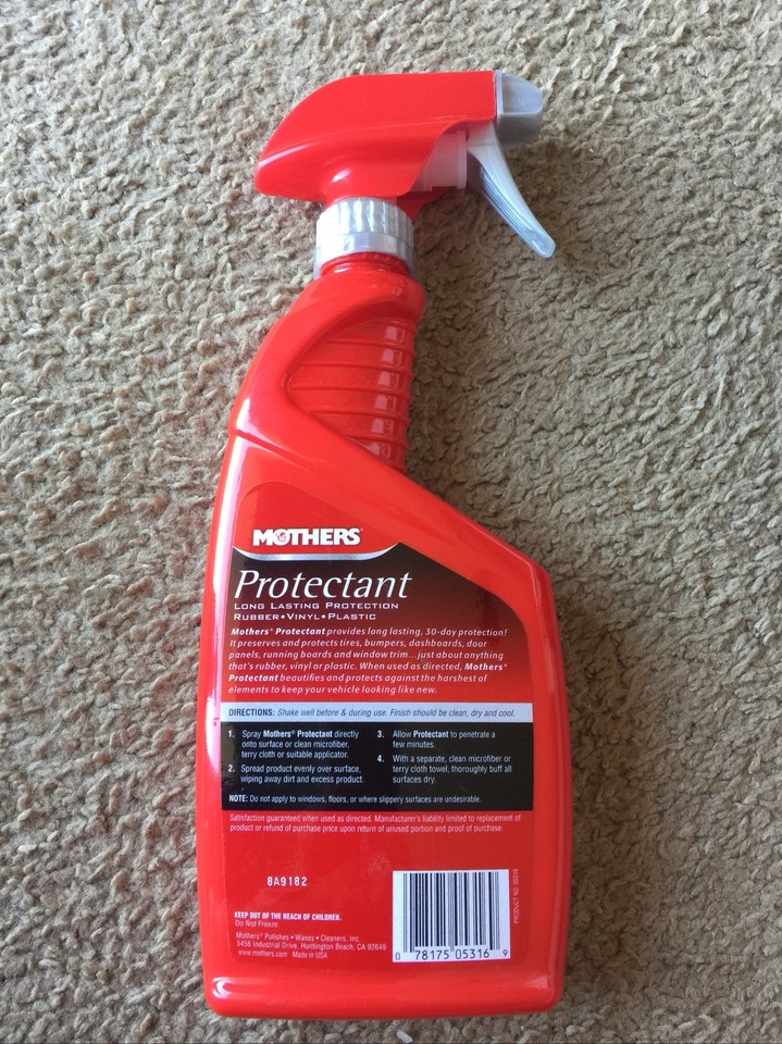 Mothers Protectant Spray for Rubber, Vinyl, Plastic - 16 fl oz | eBay