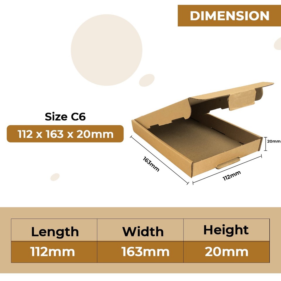 Large Letter box Royal Mail PIP Boxes C4 C5 C6 C7 DL Card board Postal ...