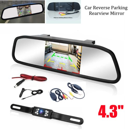 12V Car Reverse Parking Rearview Mirror 4.3" Digital LCD Display ...