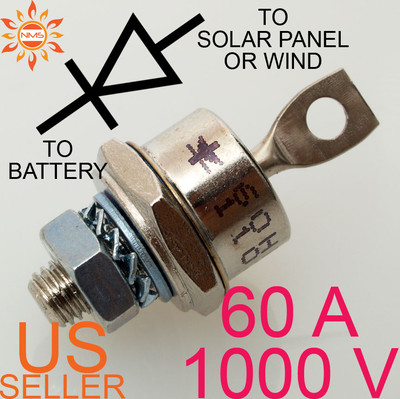 60A 1000V BLOCKING DIODE WIND GENERATOR SOLAR PANEL 60 AMP PANELS ...