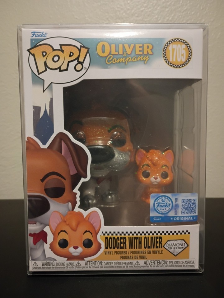 Funko PoP! Oliver & Company Dodger w/ Oliver Diamond Figure #1705 +New ...