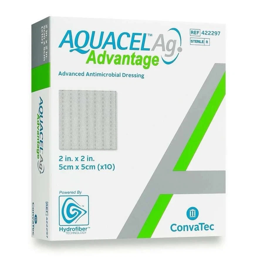 AQUACEL Ag Advantage 2"x 2" Box of 7 Expires 10-01-2022 ANTIMICROBIAL ...