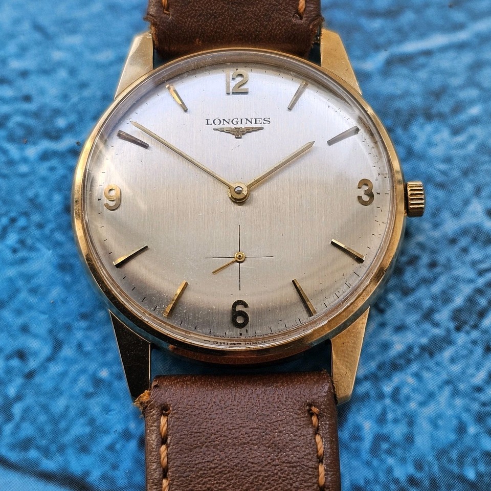 Vintage 9k Solid Gold Longines Hand-Winding Men's Wristwatch Cal 370 | eBay