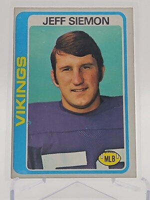 1978 Topps Jeff Siemon Vintage Football Card #58 Minnesota Vikings NFL ...