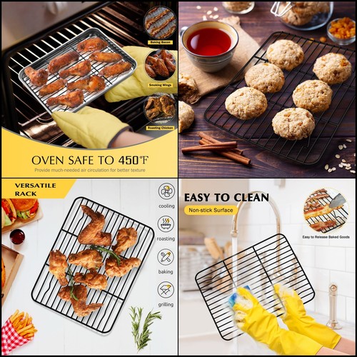 rack baking wire toaster oven pack small set cooling non-stick nonstick ...